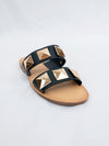 Cletus Black Vegan Leather Gold Stud Slides – Casual Camel Boutique