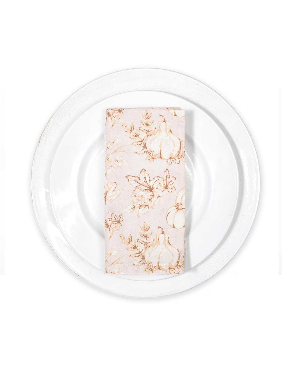 Harvest Toile Cotton Napkin | Fall Pumpkin Print 18x18 – Casual Camel ...