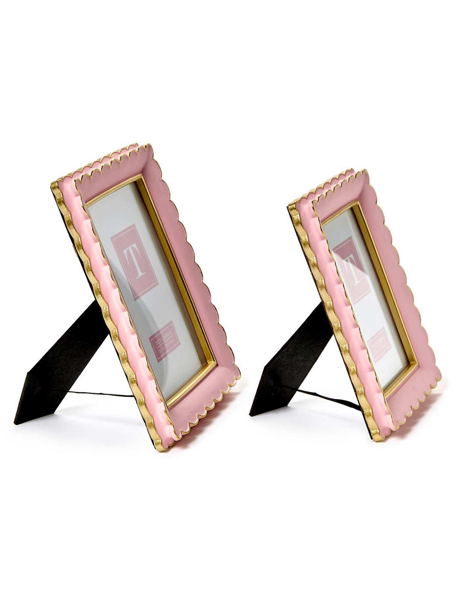 Scalloped Pink and Gold Picture Frames | Two's Company – Casual Camel ...