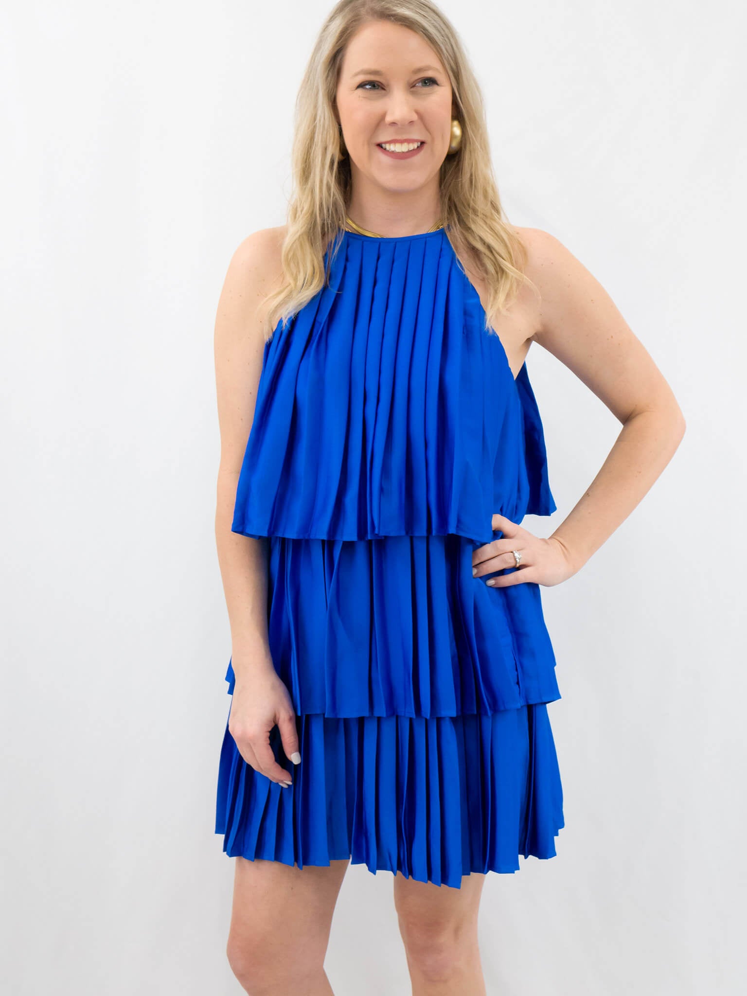 Royal Blue Tiered Dress – Casual Camel Boutique